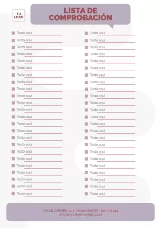 Plantillas de Checklist gratis online