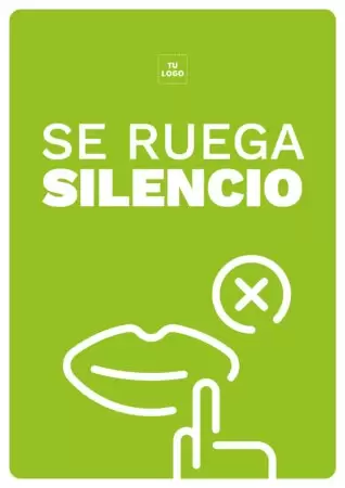 Carteles de silencio por favor para imprimir
