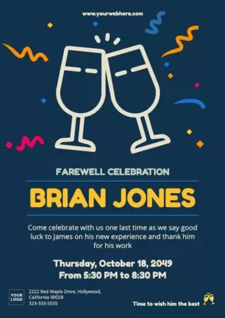 Customize goodbye cards for coworkers