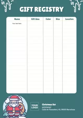 Printable Christmas List Templates for your Business