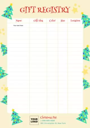 Printable Christmas List Templates for your Business