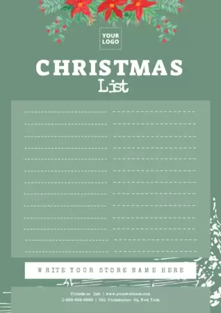 Printable Christmas List Templates for your Business