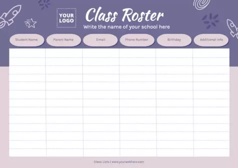 Free Editable Class List Templates