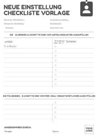 Online bearbeitbare Vorlagen für Checklisten