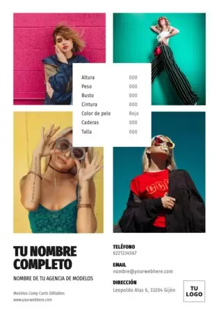 Diseña Tarjetas Composite para Modelos