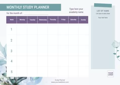 Printable Monthly Planner templates to edit online
