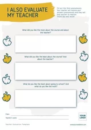 Customizable Teacher Evaluation Examples Online