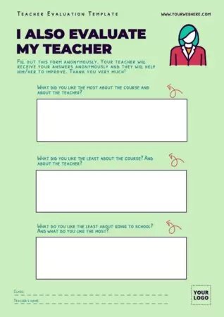 Customizable Teacher Evaluation Examples Online