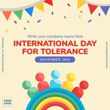 International Day for Tolerance Poster Templates
