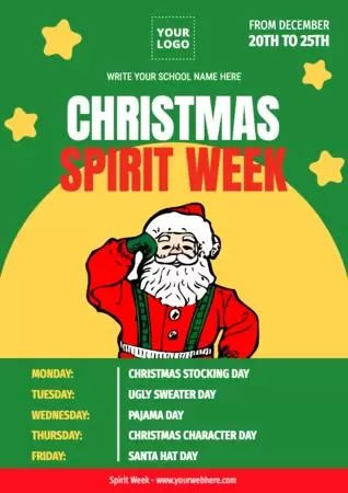 Free Editable Spirit Week Poster Templates