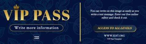 Free Printable VIP Pass Templates