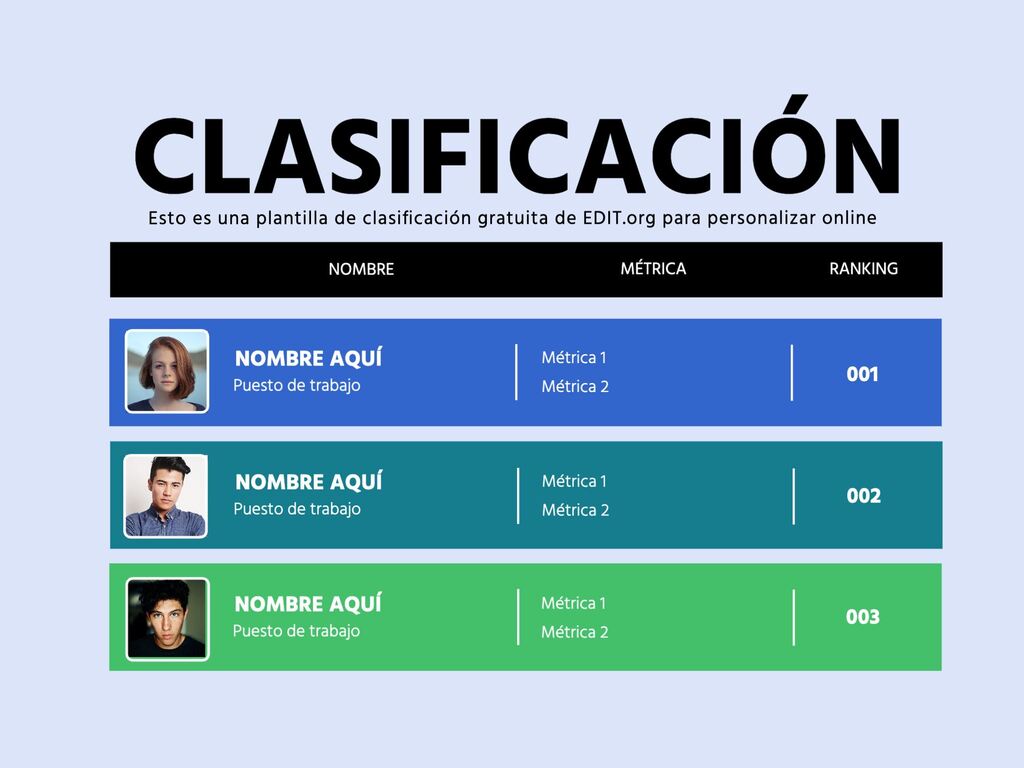 Plantillas Para Tablas De Clasificaci n Y Rankings Plantillas Para Tablas De Clasificaci n Y Rankings