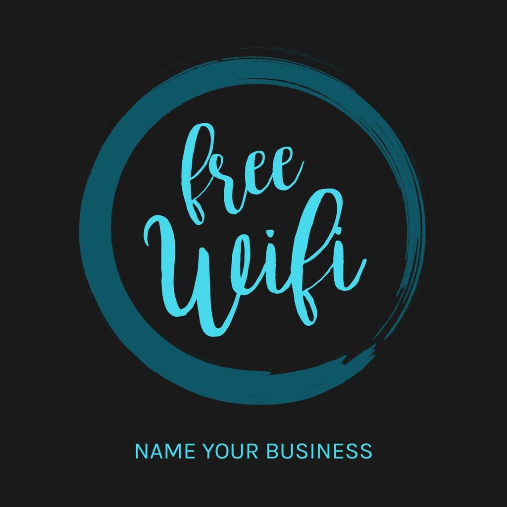 Free WiFi posters for printing