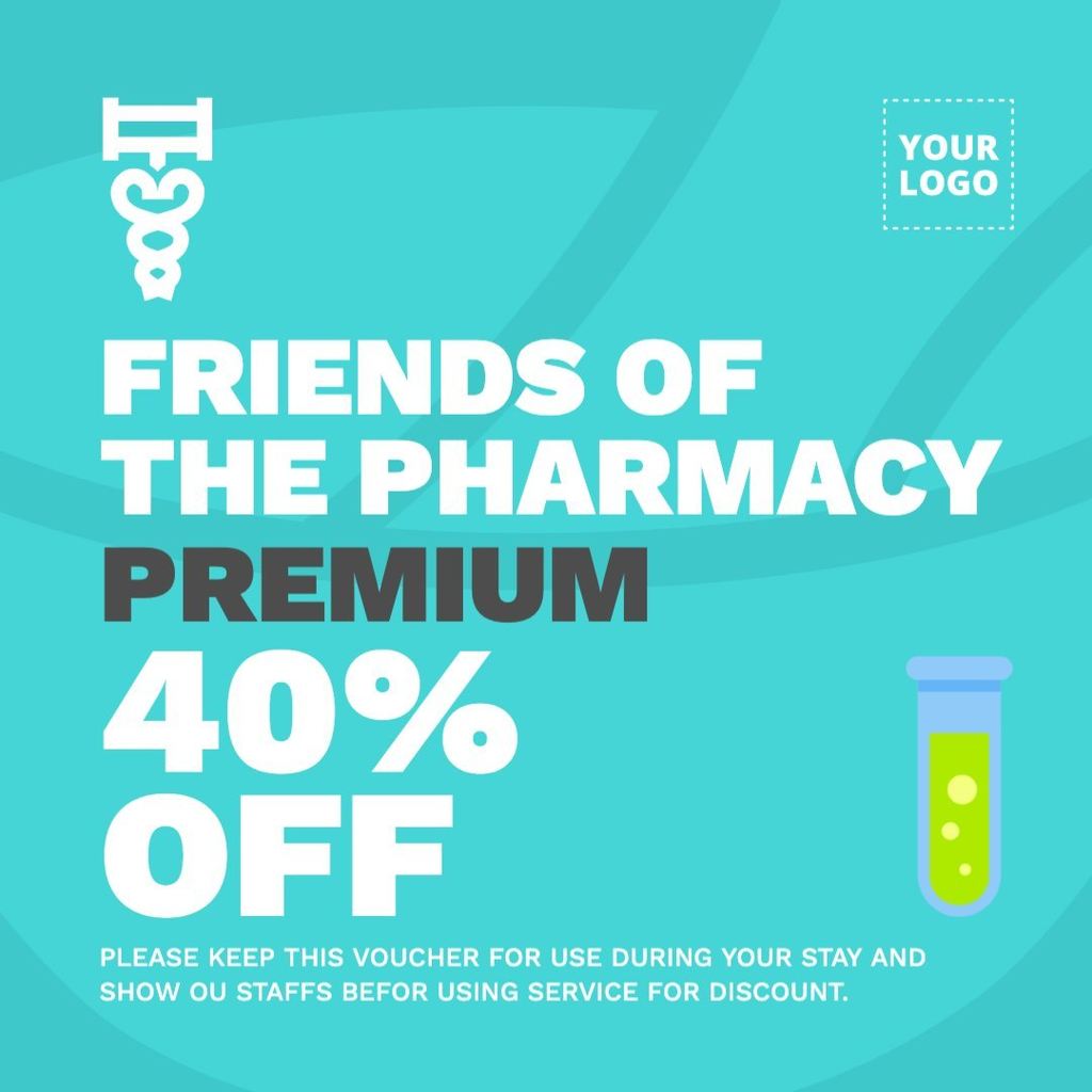 Template designs to promote pharmacies
