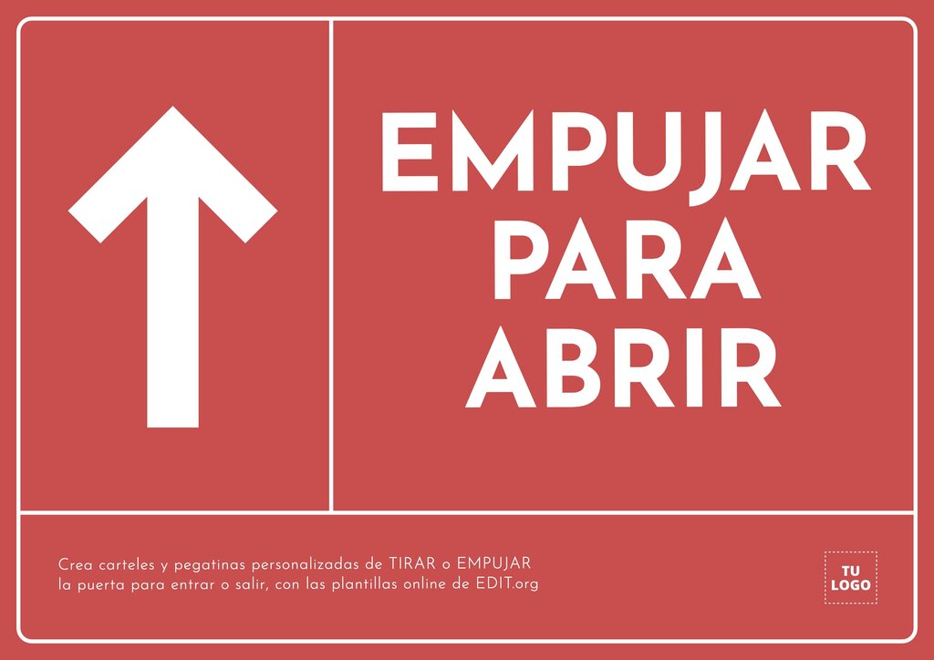 Carteles de empujar / tirar para puertas de tu negocio