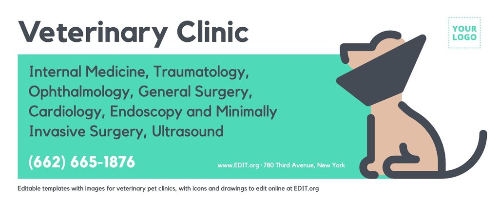 Templates to promote veterinarians editable online