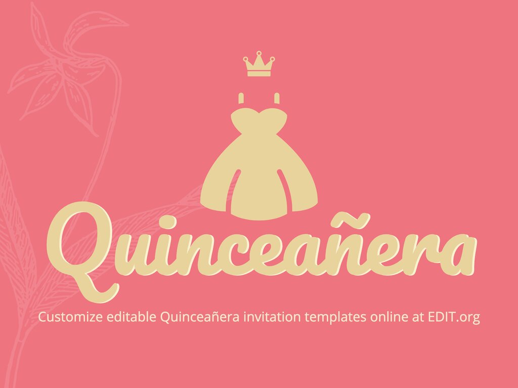 Free Quincea era Invitation Templates