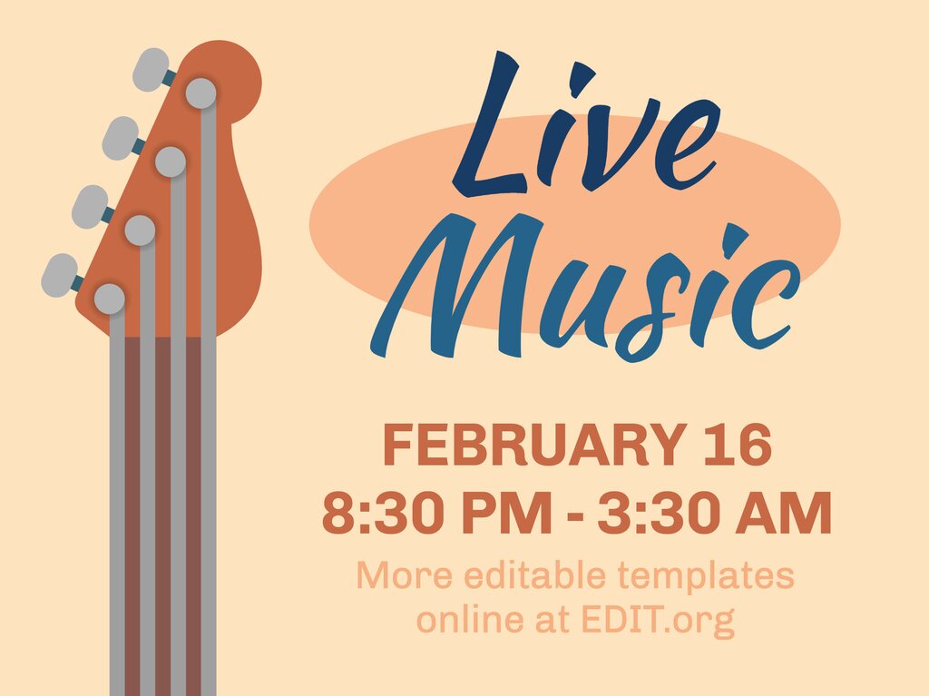 Create Live Music Posters Flyers Online
