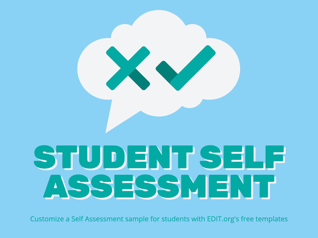 Editable Student Self Assessment Templates