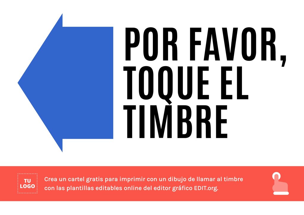 Crea un cartel de llamar al timbre para imprimir