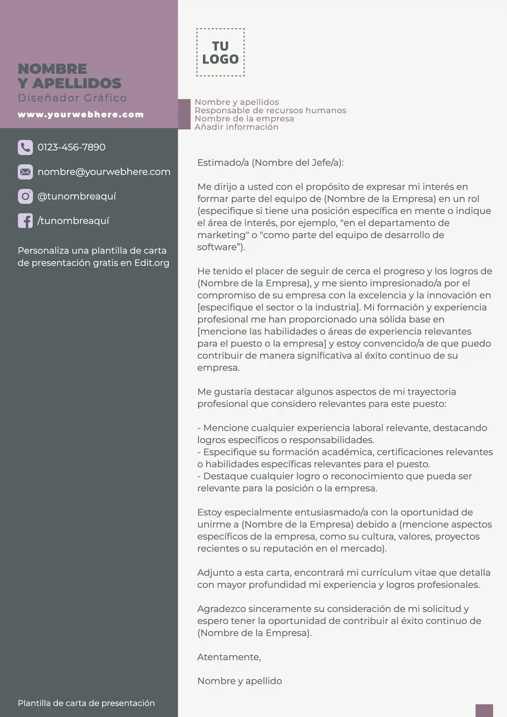 Plantilla De Carta De Presentaci n Para Curr culum 16 Plantillas De Plantilla De Carta De Presentaci n Para Curr culum 16 Plantillas De