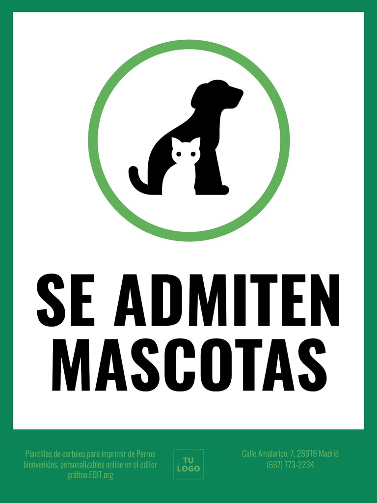 Plantillas para imprimir de Perros bienvenidos (personalizables)