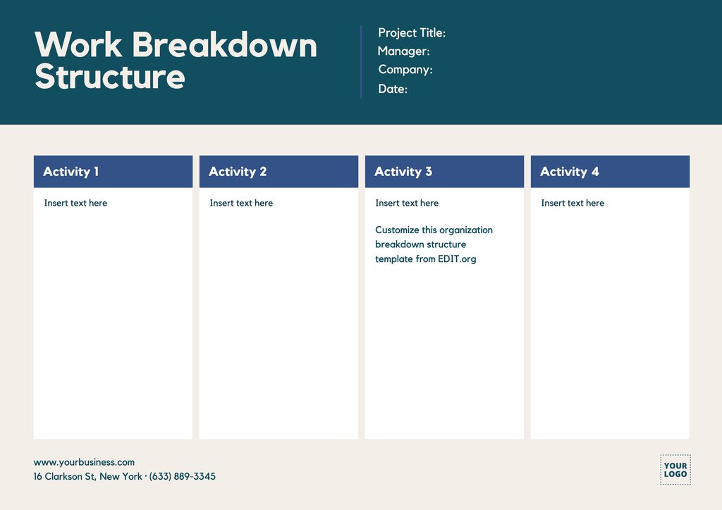 Work Breakdown Structure free Templates (WBS)