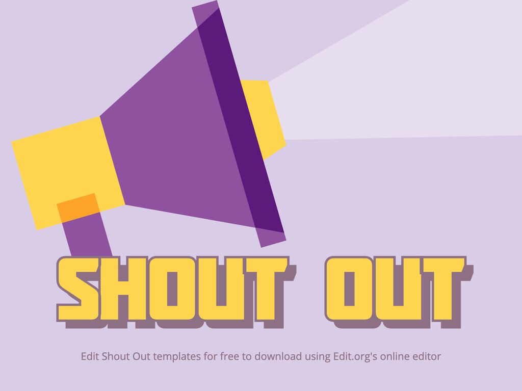 Free Shout Out Templates To Customize Online