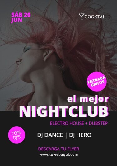Crea flyers para discotecas gratis con plantillas editables