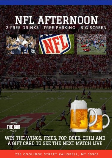 Posters to promote sport games in a bar