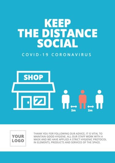 Social distance free posters