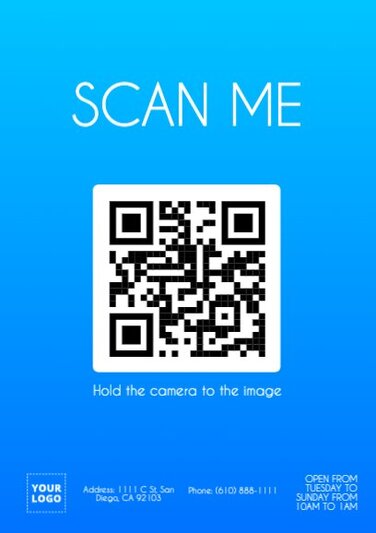 Online QR Code Sign Templates