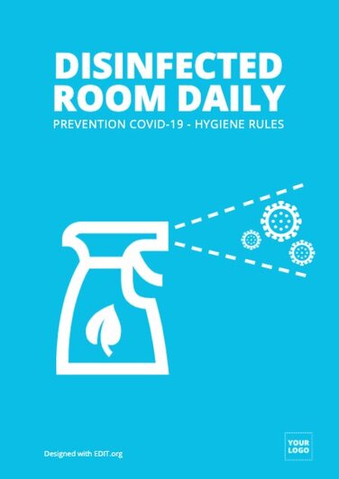 Disinfected Area signs to download