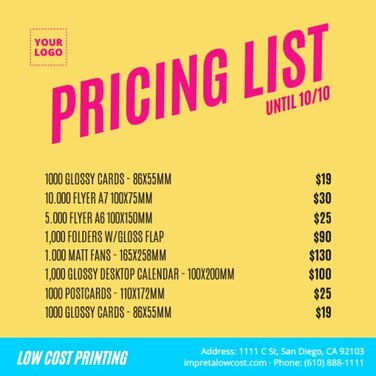 Print Store design templates