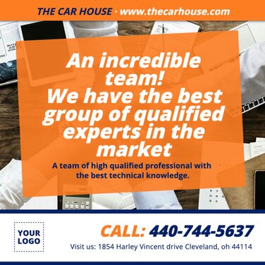 Marketing guide and designs for car sales