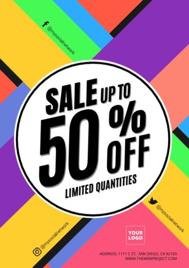 Editable posters for offers and promotions