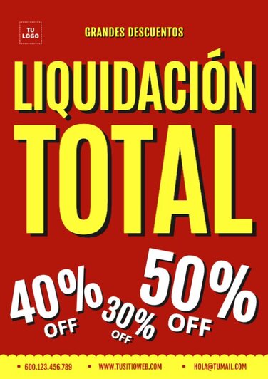 Carteles de liquidación para tu negocio