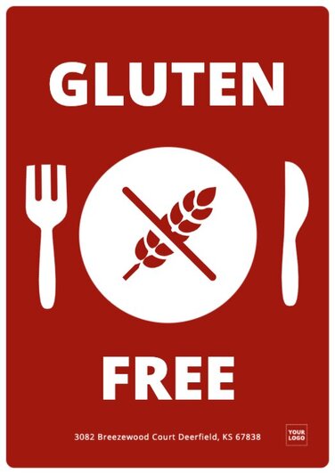 Editable posters and symbols for gluten-free products