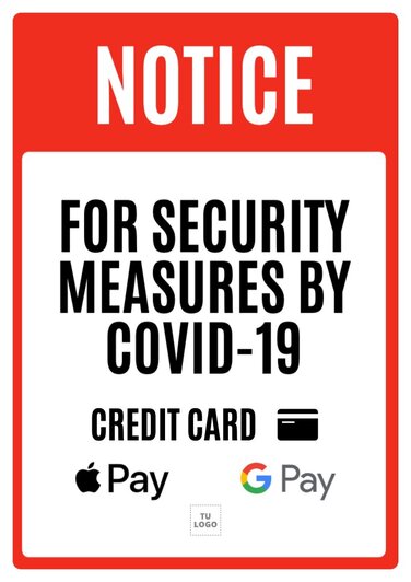 Custom payment sign templates to print