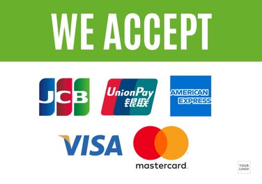 Custom payment sign templates to print