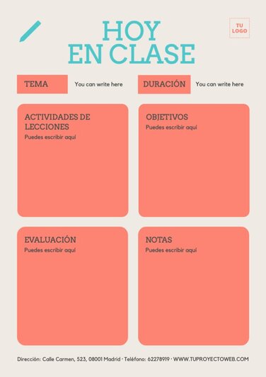 Plantillas de planificadores de clases editables e imprimibles