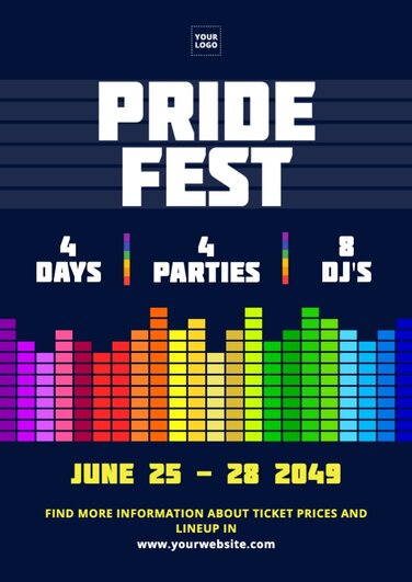 Pride Day poster and flyer templates