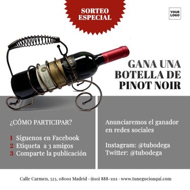 Plantillas para sorteos gratis online