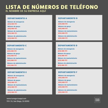 Crea listados de teléfonos de interés online y gratis
