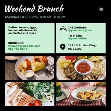 Editable Breakfast and Brunch Menu Templates