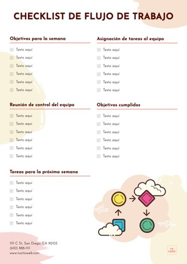 Plantillas de listas de verificación editables online (Checklists)