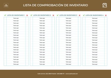 Plantillas de listas de verificación editables online (Checklists)