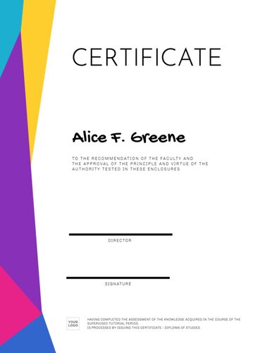 Editable Diplomas and Awards for Kids