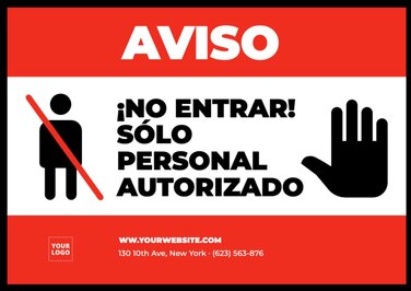 Carteles de prohibición personalizables para imprimir