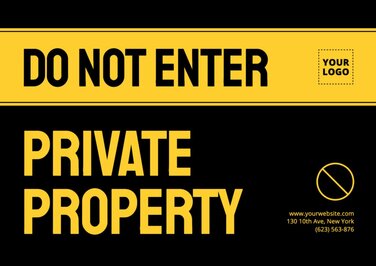 Cartazes de Proibido Entrar para editar online e imprimir